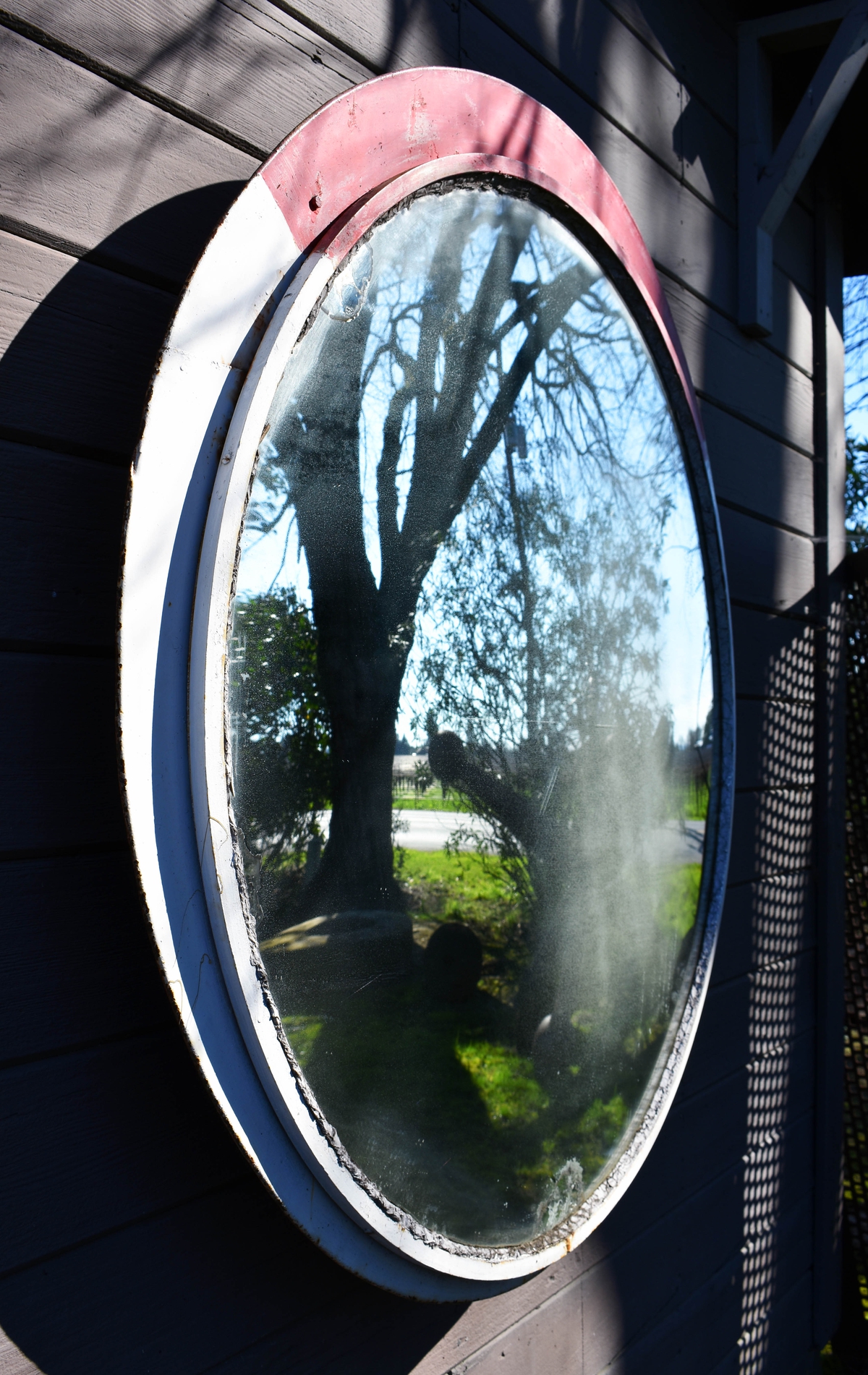 Vintage 19th Century Convex Railway Mirror | ÆRENA Galleries & Gardens